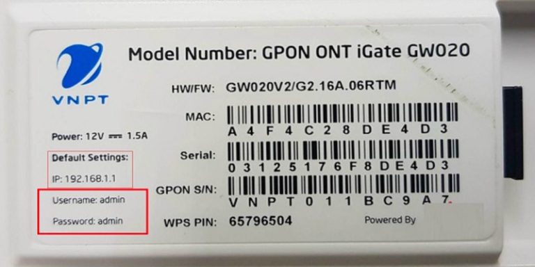 Hướng Dẫn Lấy Username và Password Tài Khoản VNPT